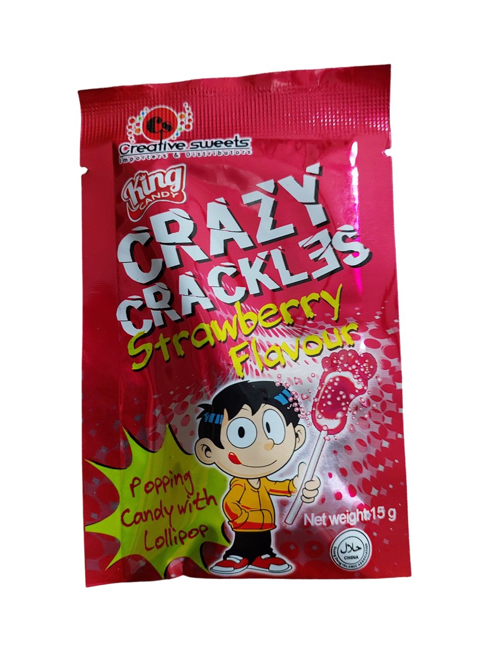 Crazy Crackles Pop Candy Strawberry Flavour – 15g – Truth or Dare!