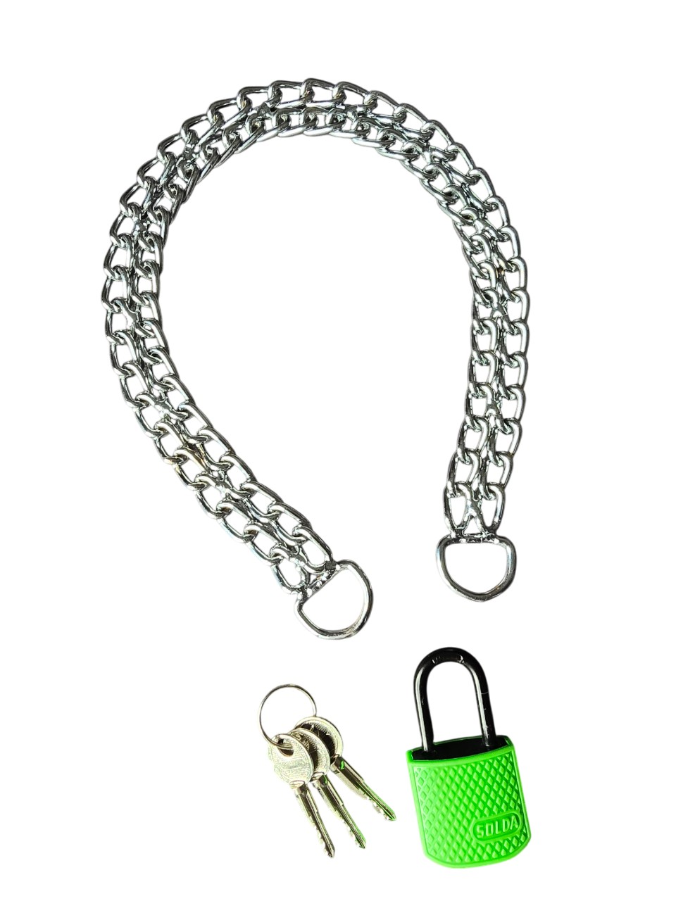 BDSM Obedience Double Chain Collar & Lock – Truth or Dare!